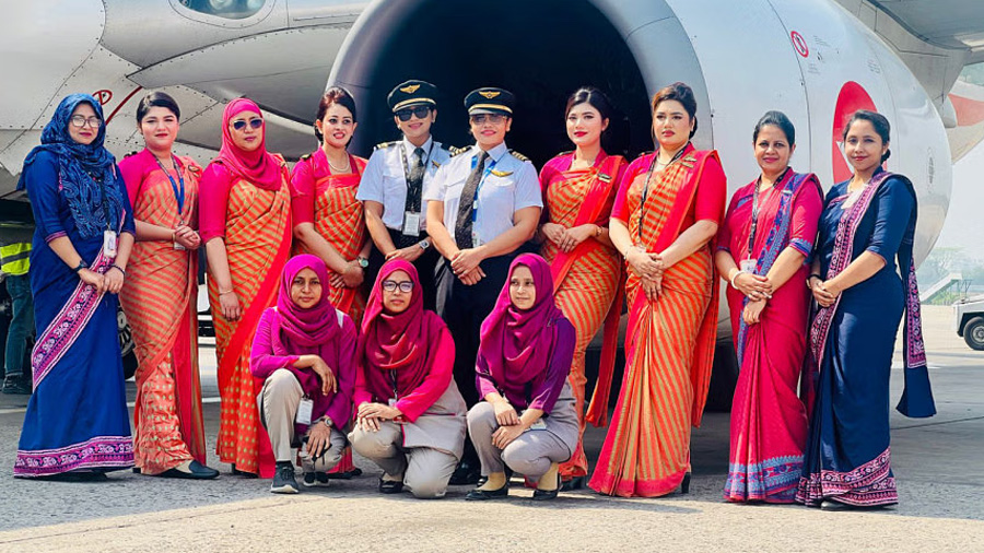 Biman operates flight with all female crew on Int’l Women’s Day